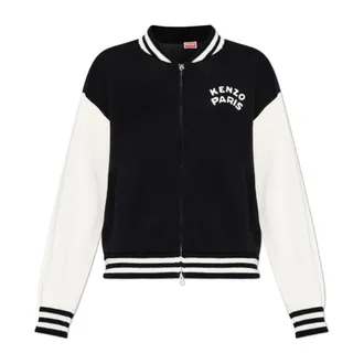 Kenzo Homme, Pulls, Noir, Taille: XL Paris Emblem Varsity Cardigan