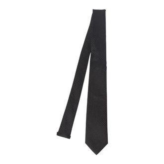 Emporio Armani Homme, Accessoires, Noir, Taille: ONE Size Pure Silk Monogram Jacquard Tie