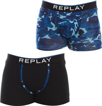 Replay Homme, Sous-v&ecirc;tements, Multicolore, Taille: S Pack de deux boxers