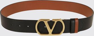 Valentino Garavani Ceinture r&eacute;versible VLogo Signature en cuir de veau lisse 4 cm