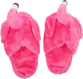 Holibanna Moelleux Pour Femmes Pantoufles De Chambre À Coucher Motif Flamant Rose