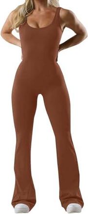 Generic Combinaison de yoga moulante pour femme avec coussin de poitrine d&eacute;contract&eacute; dos creux sport minceur combinaison combinaison pour femme courte confort