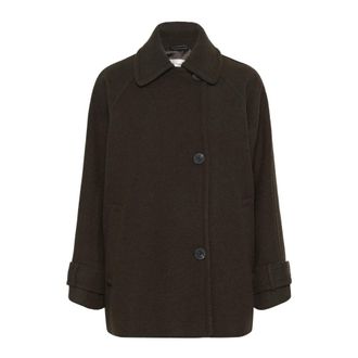 Inwear Brauner Mantel mit Gro&szlig;en Kn&ouml;pfen - - Coats - Damen - Braun - L