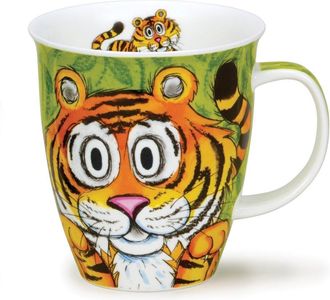 Dunoon Nevis Go Wild Crazy Animal Tasse aus feinem Knochenporzellan (Tiger)