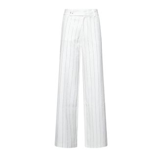 John Richmond Weite Hose mit vertikalen Streifen - - Trousers - Damen - Wei&szlig; - L