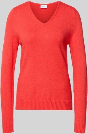 Vila Regular Fit Longsleeve aus Viskose in Strick-Optik Modell Viril