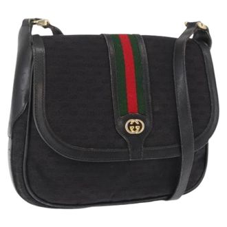Gucci Sac bandouli&egrave;re en plastique Pre-owned - Femme - Pre-owned - Noir - Taille: ONE Size