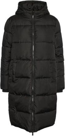 Pieces Pieces PCBEE New Long Puffer Jacket BC Veste, Noir, XL Femme