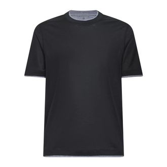 Brunello Cucinelli Homme, Tops, Noir, Taille: XS Brunello Cucinelli T-shirts et Polos