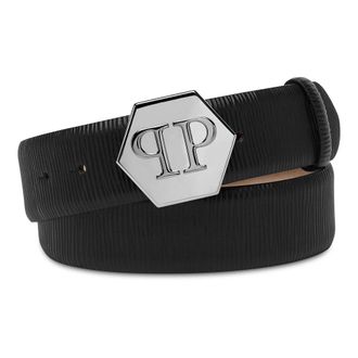 Philipp Plein Femme, Accessoires, Noir, Taille: 75 CM Hexagon Belt
