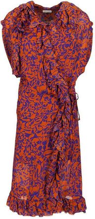Dries Van Noten Robe Au Genou - Orange