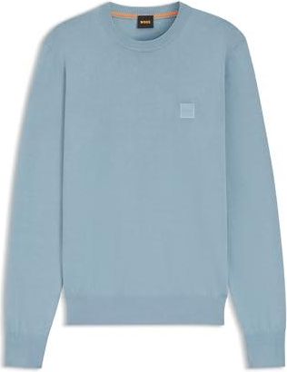 BOSS Hommes Kanovano S Pull en Maille de Coton et de Cachemire avec &eacute;tiquette Logo