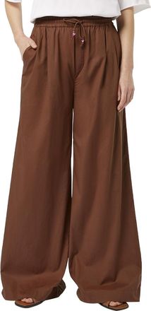 Scotch & Soda Damen Cotton Voile High-Rise Wide-Leg Pull On Casual Pants, Cold Brew, M / 30L EU
