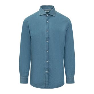 Brunello Cucinelli Homme, Chemises, Bleu, Taille: L Chemise en denim