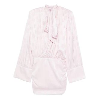 Rotate Rotate Birger Christensen, Femme, Robes, Violet, Taille: 36 FR Robe Courte Fleurie en Jacquard