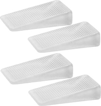 SOLUSTRE 4 St&uuml;ck M&ouml;belkeile aus Strapazierf&auml;higem Gummi rutschfeste Nivellierf&uuml;&szlig;e f&uuml;r Tische und Sofas Gro&szlig;er Bodenausgleicher f&uuml;r Haushalt B&uuml;ro und Hotel