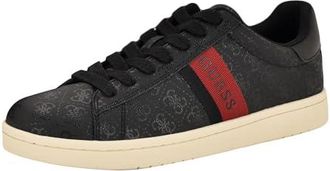 Guess Guess Baskets Lawrenzz pour homme, Noir/Rouge Logo Multi 002, 46 EU