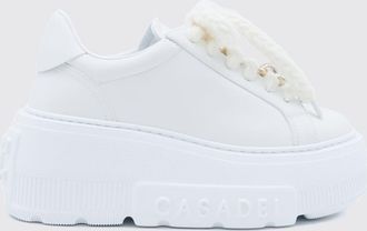 Casadei Baskets &agrave; plateforme Nexus en cuir avec broderie florale