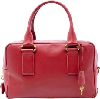 Prada Sac &agrave; main Saffiano Pre-owned - Femme - Pre-owned - Rouge - Taille: ONE Size