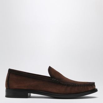 Prada Braune Loafer aus Wildleder