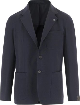 Tagliatore Homme, Vestes, Bleu, Taille: 2XL Veste crois&eacute;e en laine stretch