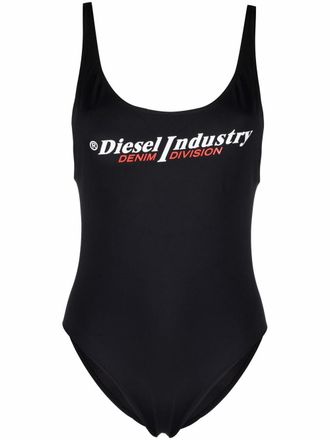 Diesel maillot de bain &agrave; logo imprim&eacute; - Noir