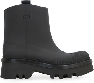 Chlo&eacute; Womens Raina Rubber Rain Boots Black Polyurethane