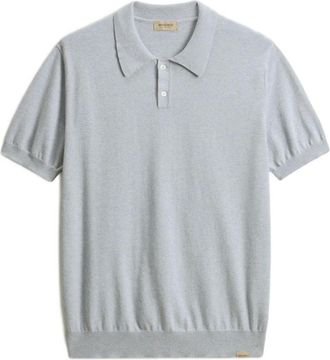 Woolrich Homme, Tops, Bleu, Taille: M Polo Tricot Patte Boutonn&eacute;e