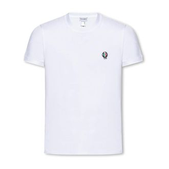 Dolce & Gabbana Homme, Tops, Blanc, Taille: M T-shirt de marque