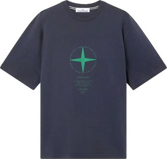 Stone Island Homme, Tops, Bleu, Taille: XL 2100001 Compass T-Shirt