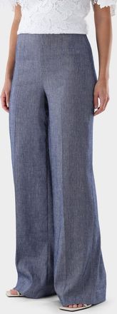 van Laack Weite Hose mit Leinen und Viskose