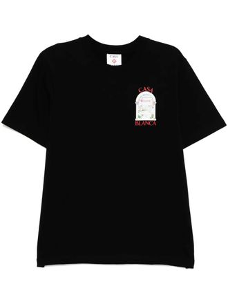 Casablanca t-shirt à imprimé graphique - Noir