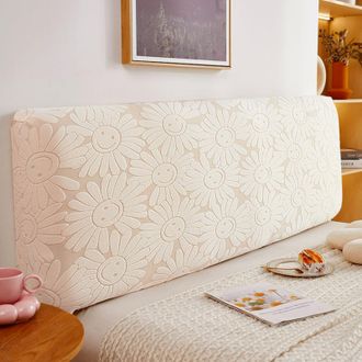 Generic Elastischer G&auml;nsebl&uuml;mchen-Jacquard Kopfteilbezug, Haustierfreundlicher & Einfach Anzubringender Schutzbezug, Kratzfester & Waschbarer Staubschutz f&uuml;r 