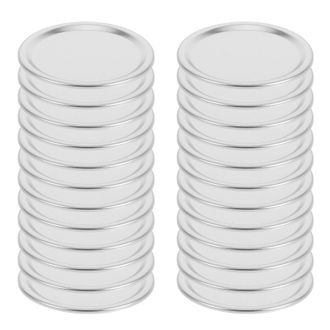 Cabilock 24St&uuml;ck Mason Jar Deckel, Einmachgl&auml;ser Dichtungskappen Lebensmittelkappen Auslaufsichere Ersatzdeckel Wiederverwendbarer, Ersatz-Schraubdeckel Aus Me