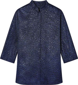 Giorgio Armani Femme, Blouses et Chemises, Bleu, Taille: 44 FR Mb029 Giacca