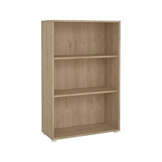 Dmora B&uuml;cherregal Camille, B&uuml;roregal, Mobiler Buchhalter, B&uuml;cherbrett, 80x34 h124 cm, Eiche