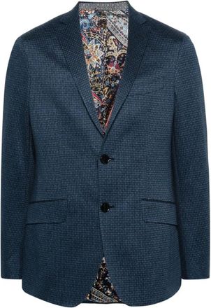 Etro Homme, Vestes, Bleu, Taille: 2XL Roma Blazer Jaquard