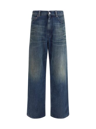 Maison Margiela Five-Pocket Cotton Denim Jeans - Blue