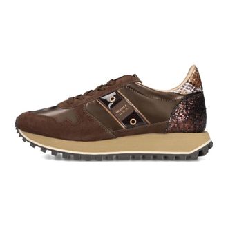 Blauer Braune Wildleder Damen Sneakers Millen03 - - Shoes - Damen - Braun - 36 EU