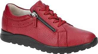 Waldl&auml;ufer H-Alina Chaussures basses confortables &agrave; lacets pour femme, rouge, 37.5 EU Large