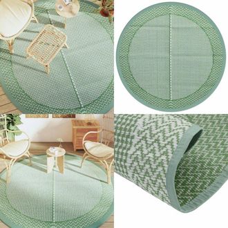 vidaXL Tapis dext&eacute;rieur ARAKIL vert &Oslash;200 cm PP - Tapis de jardin - Tapis balcon