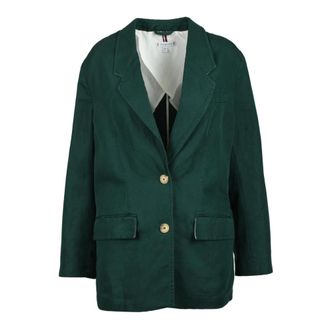 Tommy Hilfiger Baumwoll-Leinen-Jacke - - Jackets - Damen - Gr&uuml;n - L