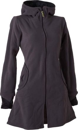 vishes Alternative Bekleidung - Warmer Elfen Kurzmantel mit Zipfelkapuze dunkelgrau 46