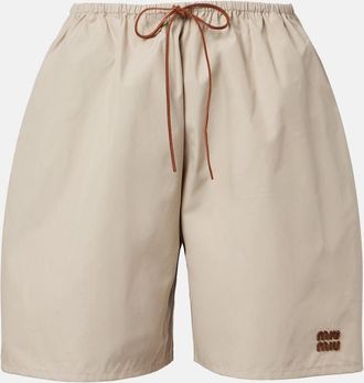 Miu Miu Bermuda en coton m&eacute;lang&eacute;