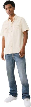 True Religion Hemd f&uuml;r Herren, Regul&auml;r, kurz&auml;rmlig (Winter-Wei&szlig;)