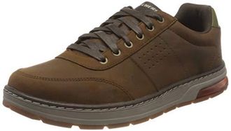 Skechers Baskets Evenston Fanton pour Homme, Cuir Brun fonc&eacute;, 40 EU