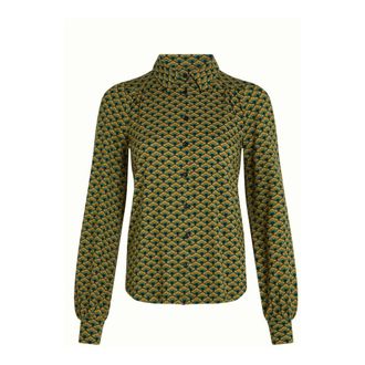 King Louie Femme, Blouses et Chemises, Vert, Taille: 40 FR Carina Blouse Frio