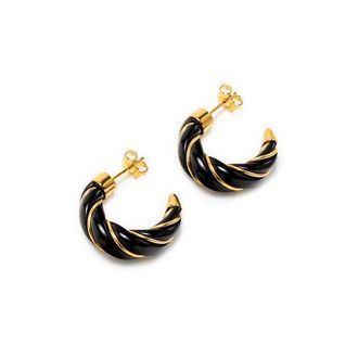 Aurélie Bidermann Diana Ohrringe - Schwarz