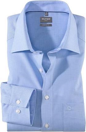 Olymp Homme Chemise Business à Manches Longues Luxor,Comfort fit,New Kent,Bleu 11,43