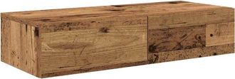 vidaXL Vidaxl - tag&egrave;re murale avec tiroirs vieux bois bois ding&eacute;nierie